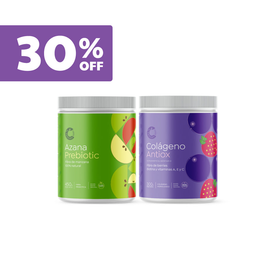 Pack Colágeno Antiox y Azana Prebiotic - Cáscara Foods – cascarafoods