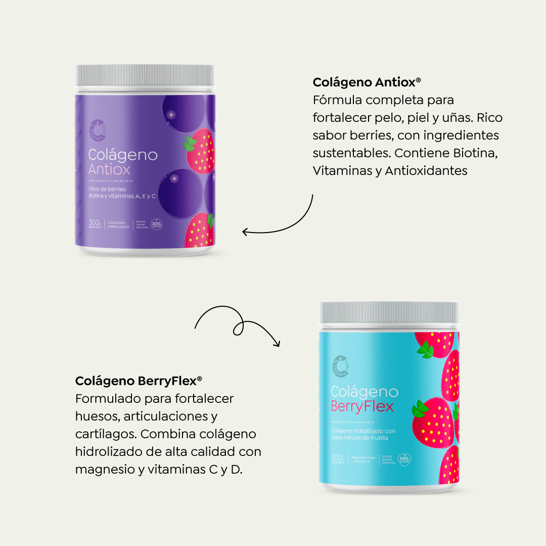 Pack Colágenos Antiox y BerryFlex - Cáscara Foods – cascarafoods